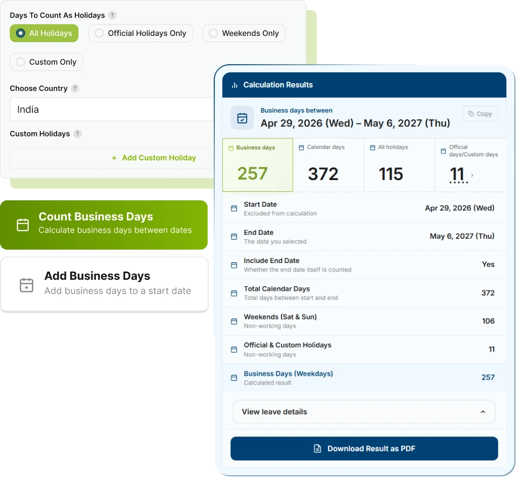 Business Days Calculator - Desklog