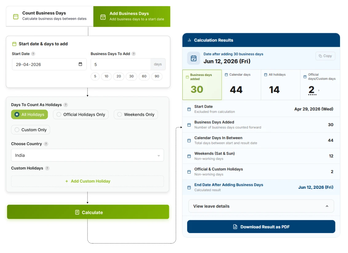 Business Days Calculator - Desklog